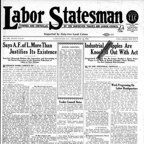 The Labor Statesman | Union Newspaper